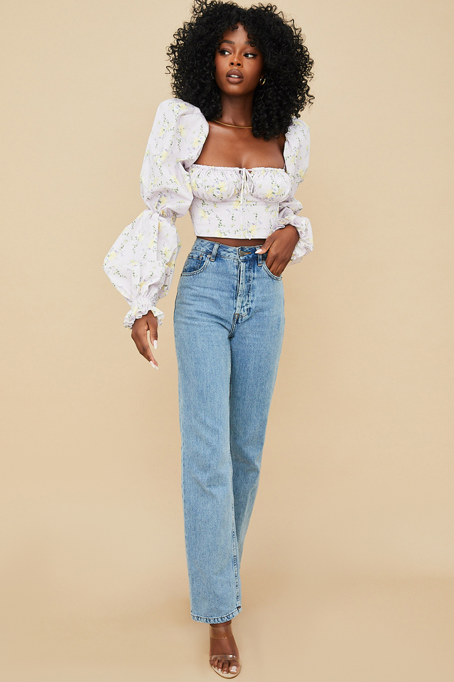 Floral Cropped Corset Top – Orro Shop