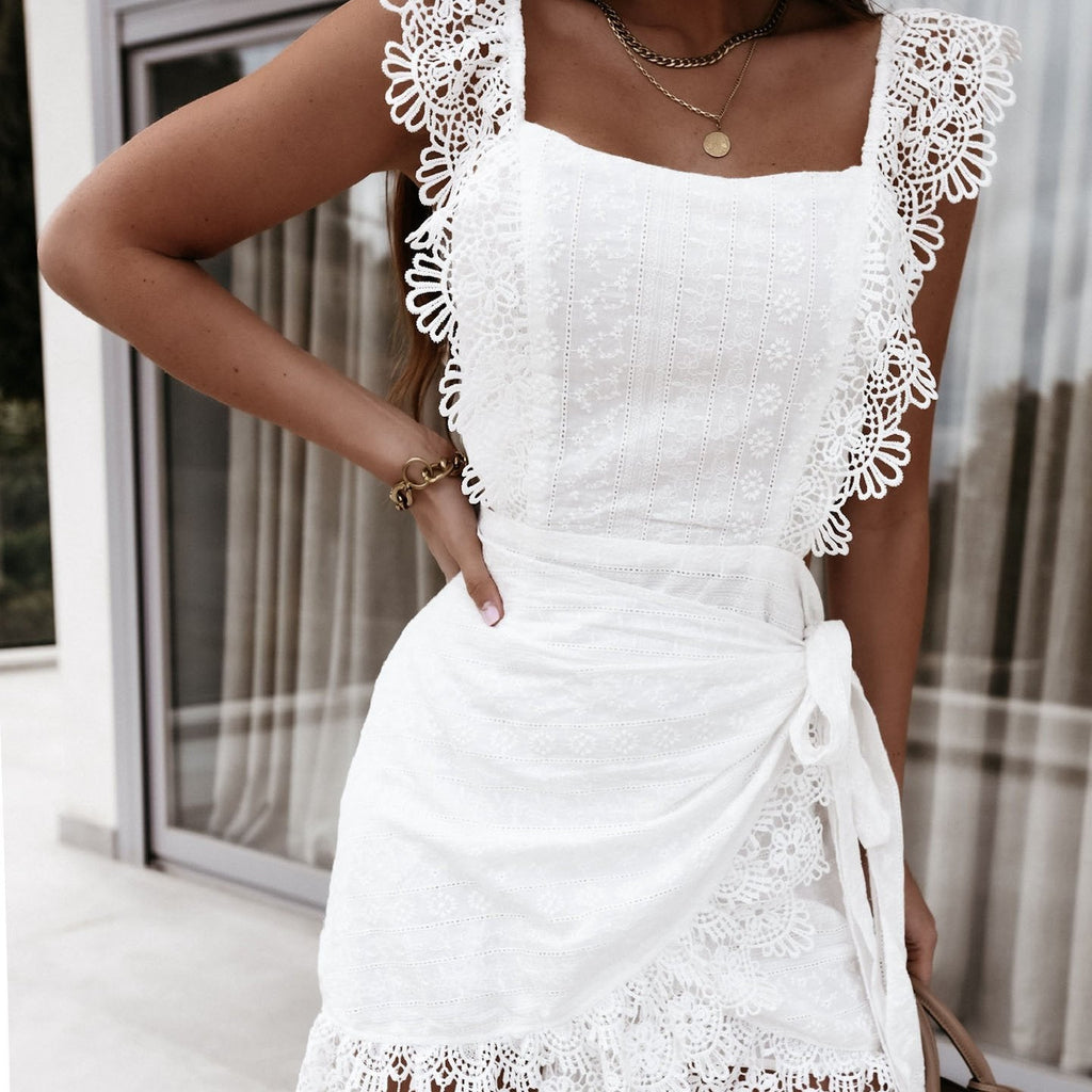 Sleeveless Lace Open Back Dress – Orro Shop