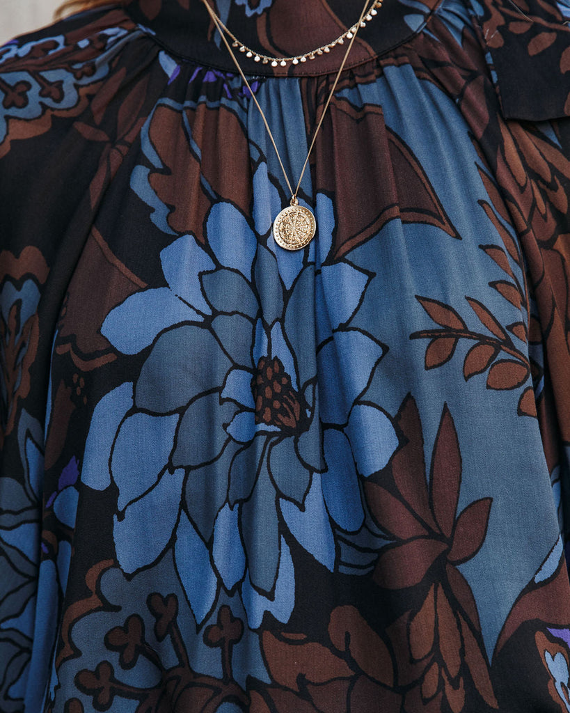 Weatherly Printed Statement Sleeve Blouse – Orro Shop